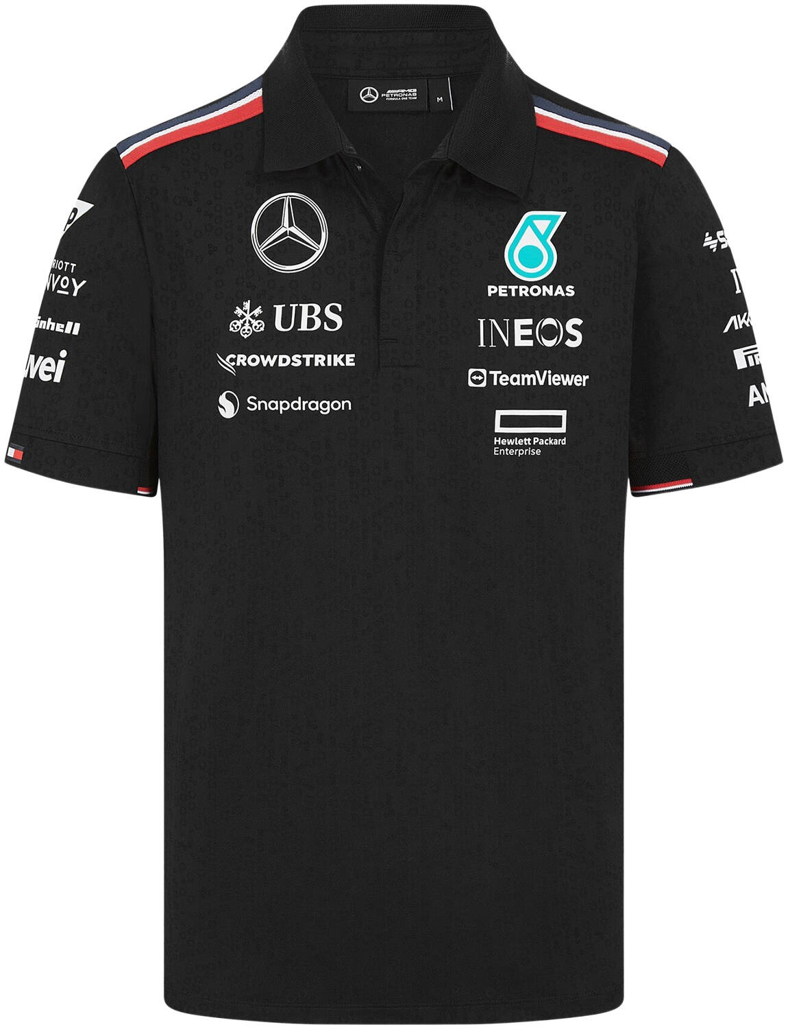 Mercedes AMG Petronas F1 Men's 2024 Team Polo Shirt - Black Black ...