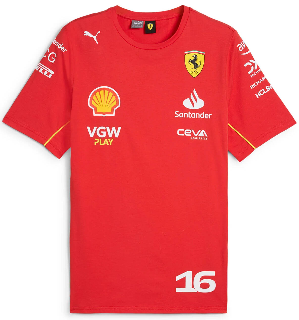Scuderia Ferrari F1 Men's 2024 Charles Leclerc T-Shirt | CATEGORIES ...