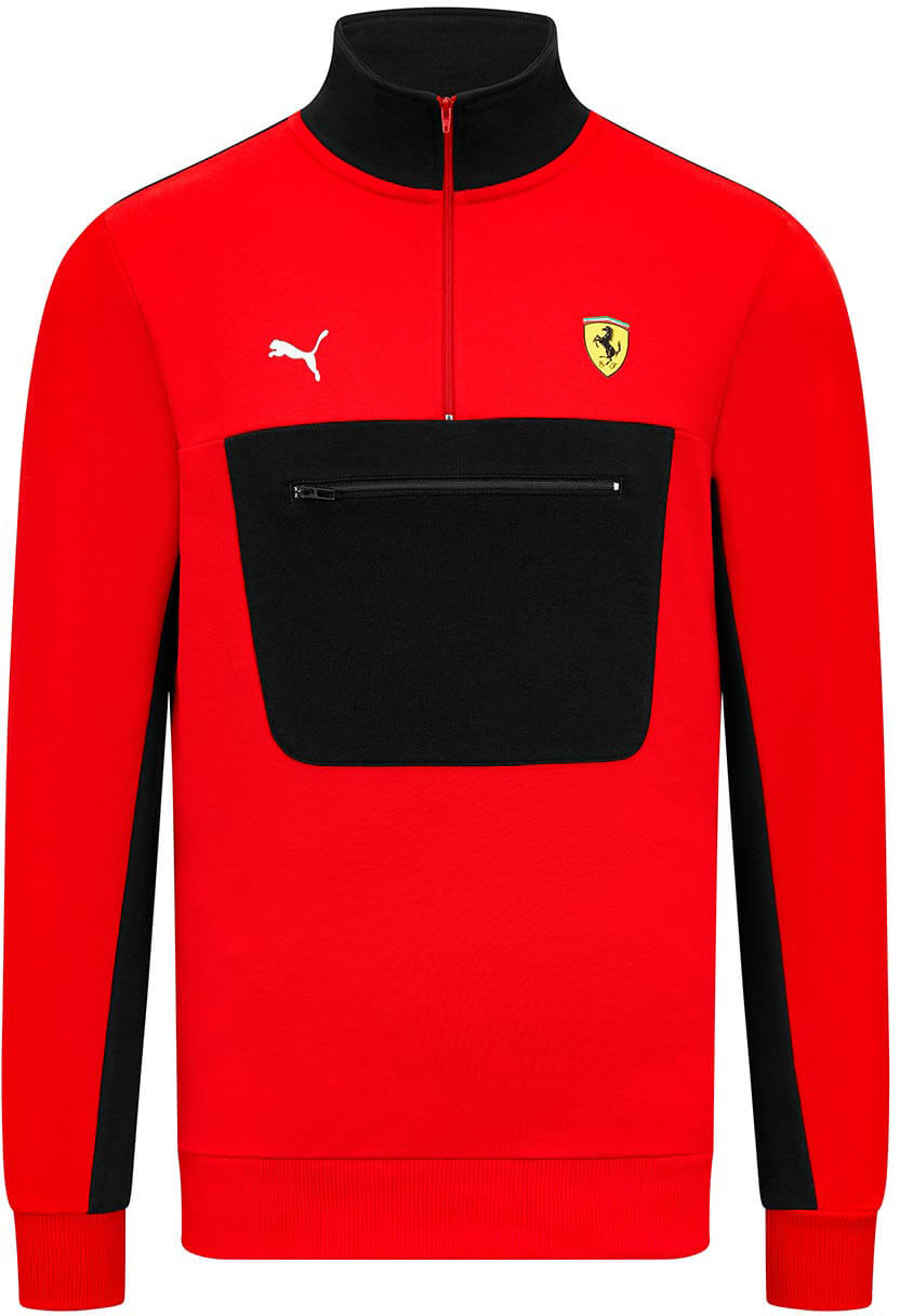 Bluza Scuderia Ferrari F1 Quarter Zip Sweater Czerwony | KATEGORIE ...